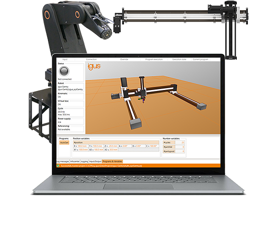Robot control software for gantries, delta robots & robot arms | igus® Robot control software for gantries, delta robots & robot arms | igus®